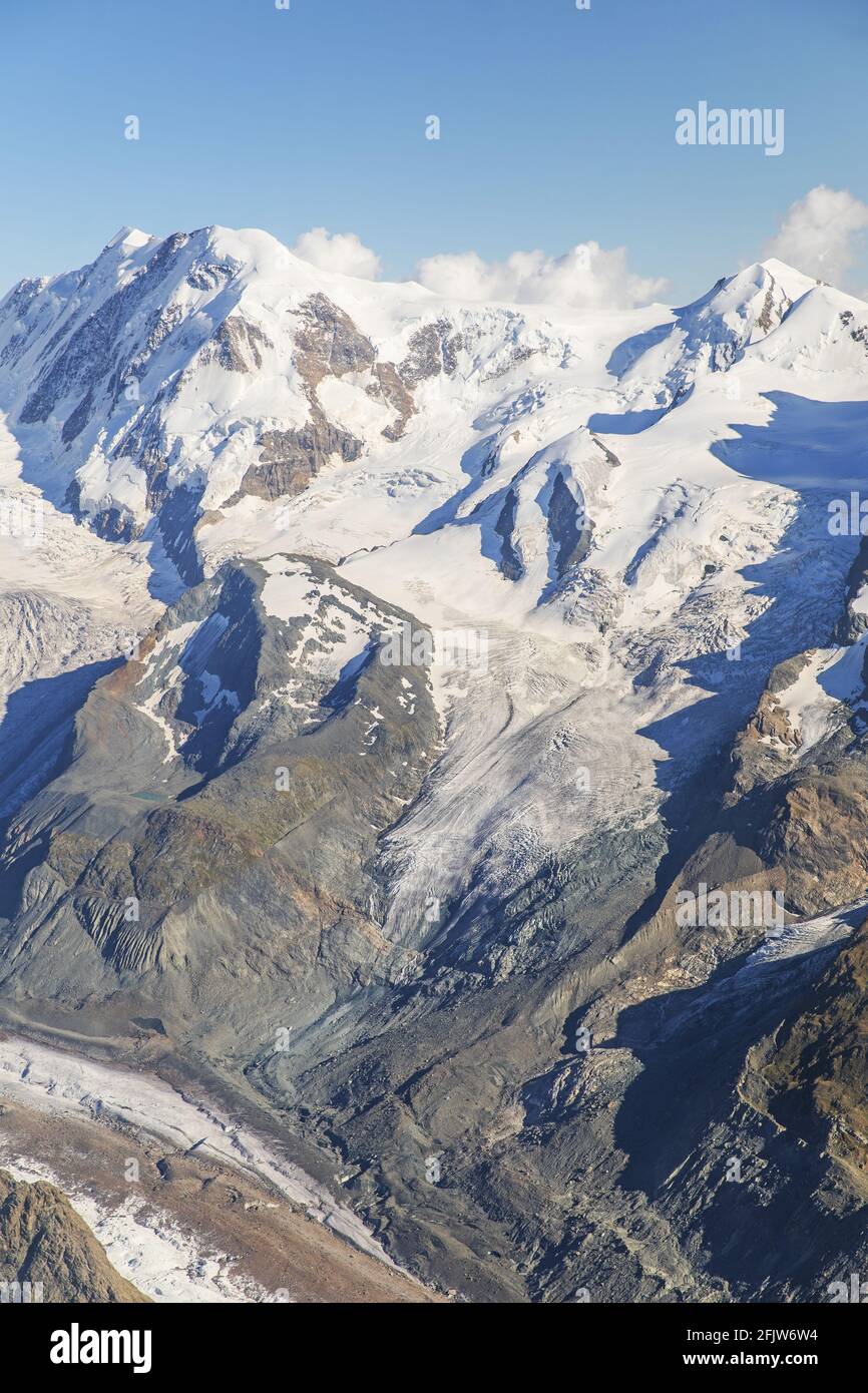 Switzerland, Valais, Zermatt, Monte Rosa, Monte Rosa massif, Monte Rosa ...