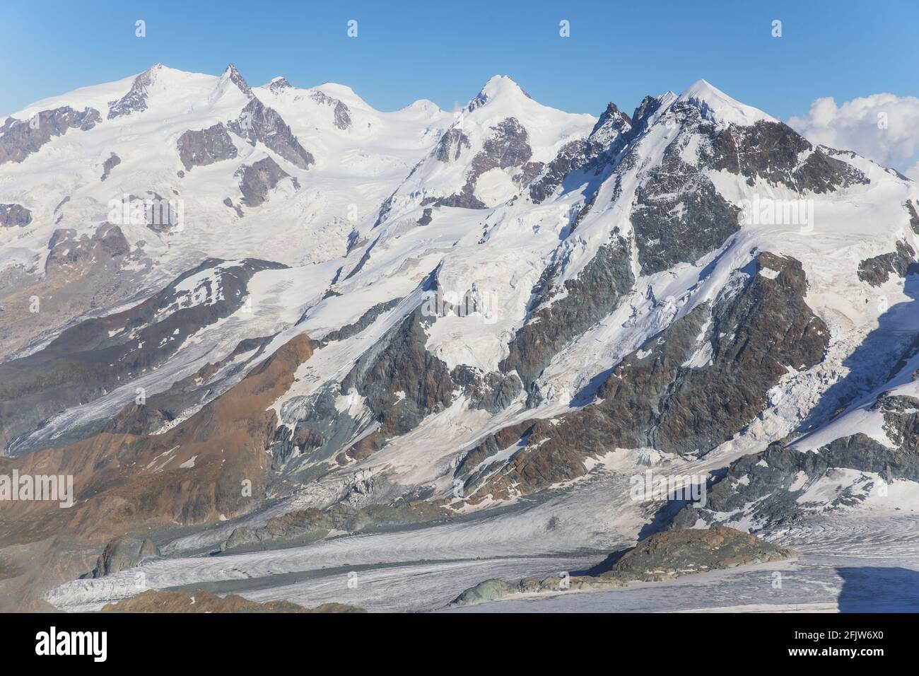 Switzerland, Valais, Zermatt, Monte Rosa, Monte Rosa massif, Monte Rosa ...