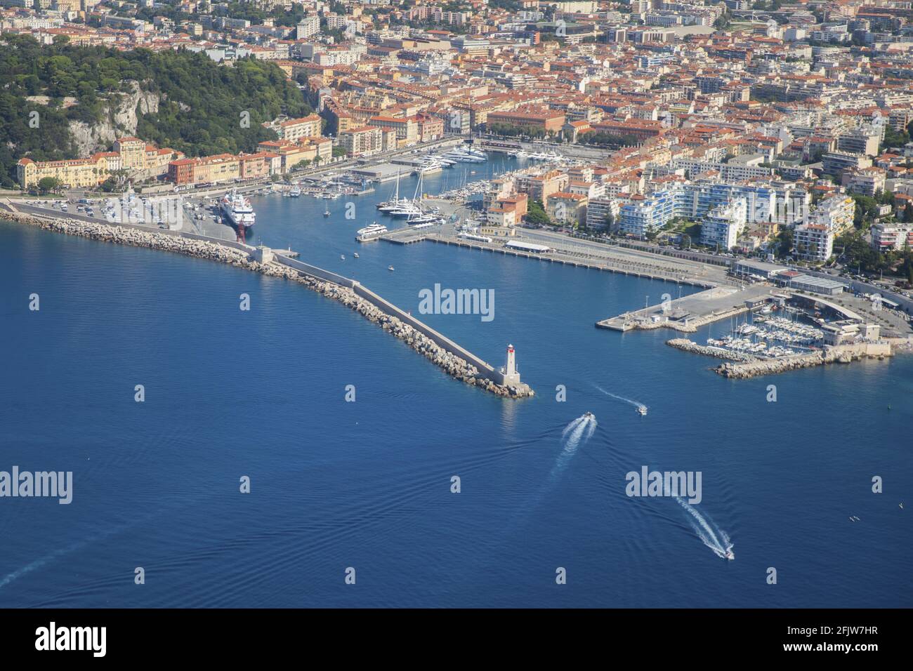 France, Alpes Maritimes, Nice, Nice port (aerial view Stock Photo - Alamy