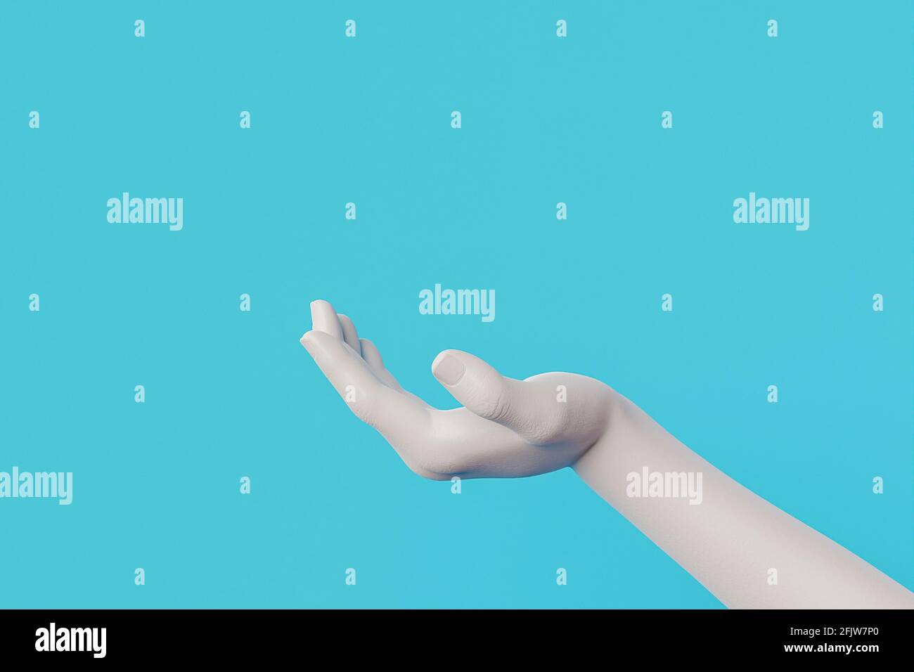 white hand for product display Stock Photo - Alamy