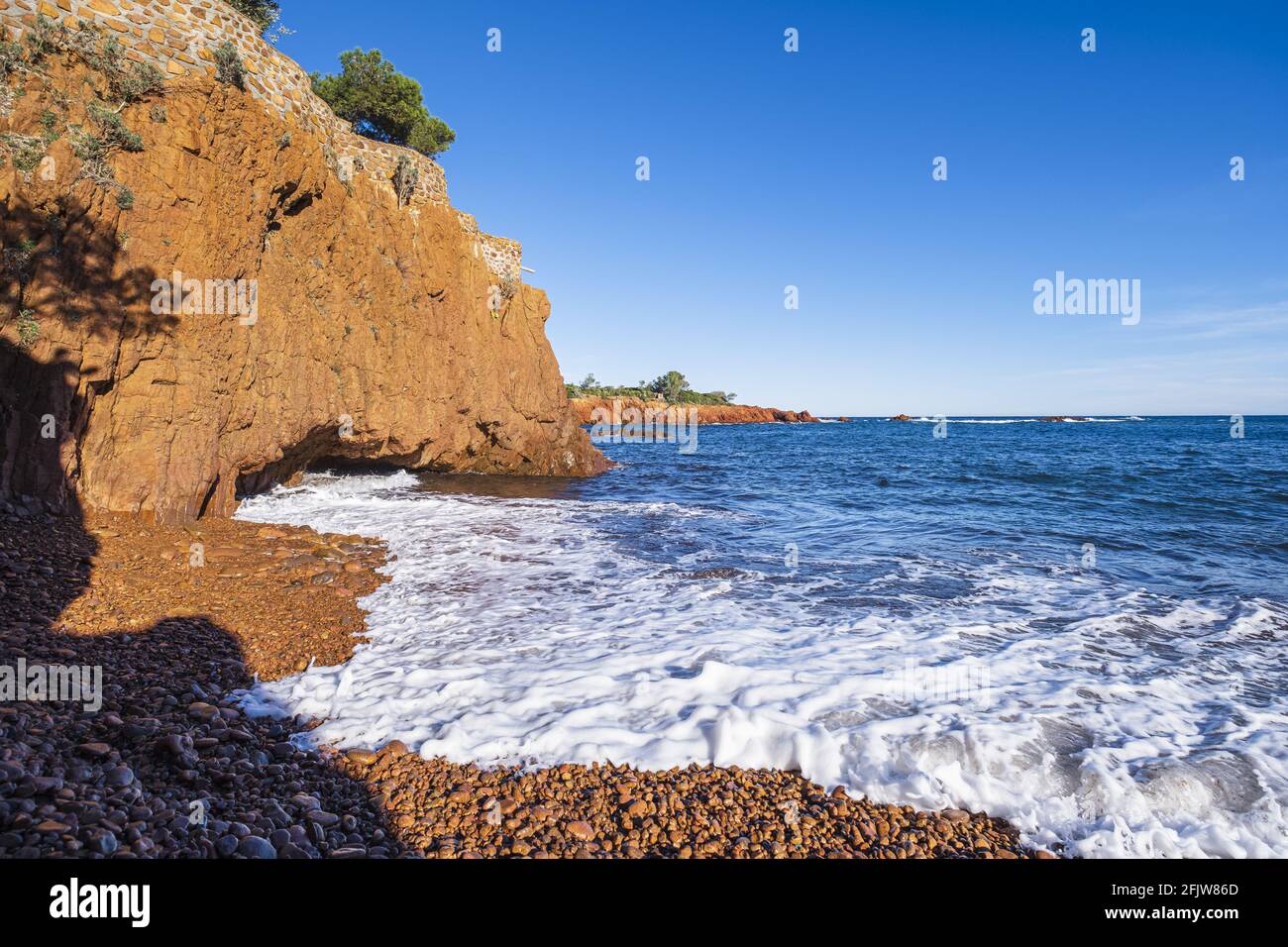 France, Var, Saint-Raphael, Corniche d'Or or Corniche de l'Esterel ...