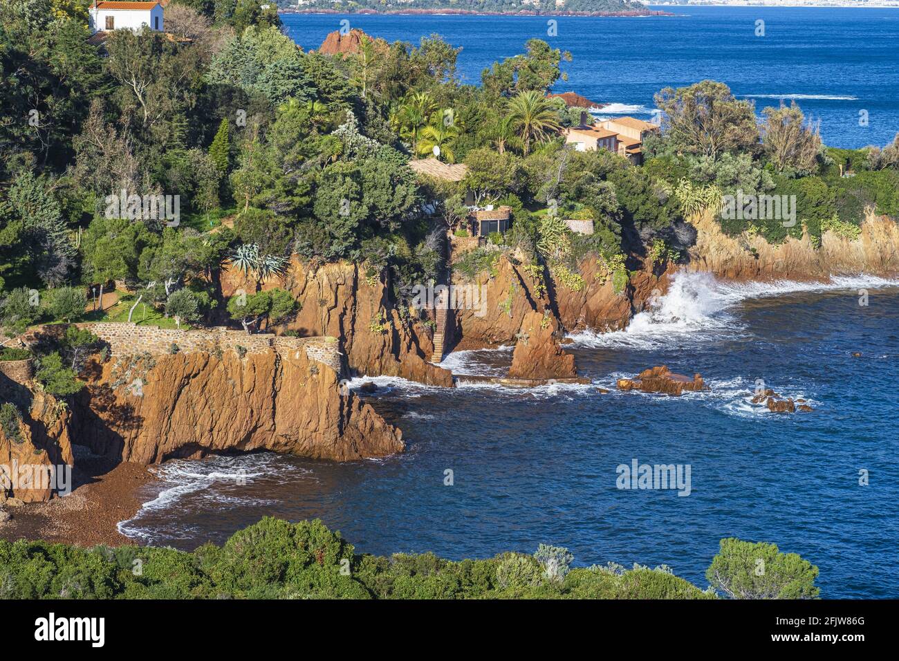 France, Var, Saint-Raphael, Corniche d'Or or Corniche de l'Esterel ...