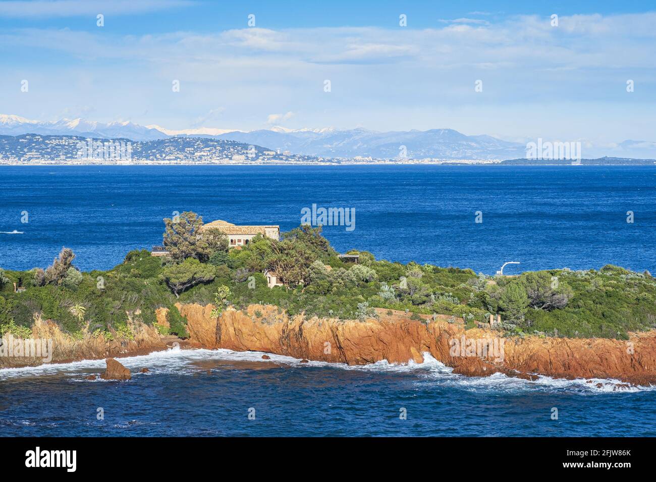 France, Var, Saint-Raphael, Corniche d'Or or Corniche de l'Esterel ...