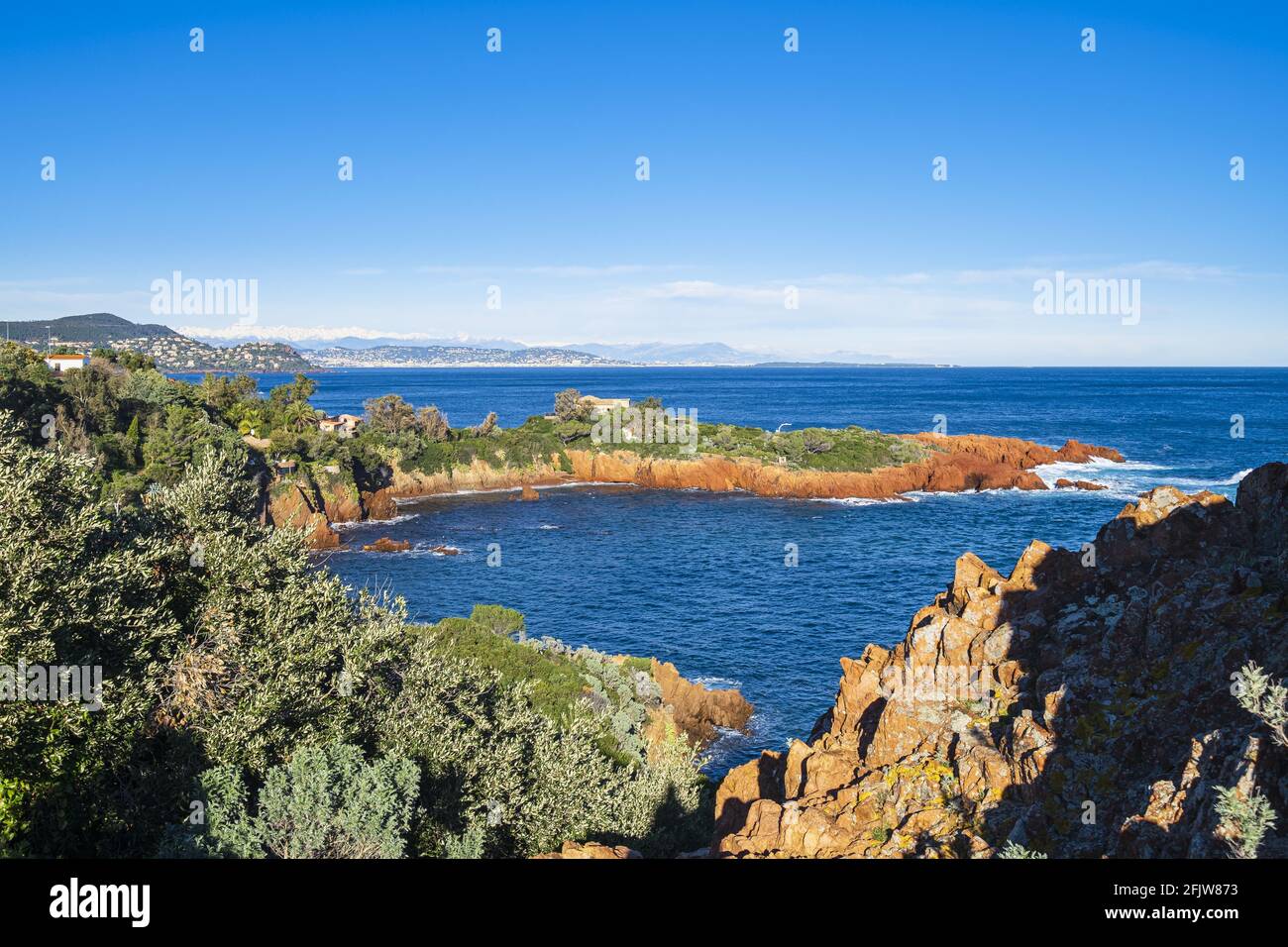 France, Var, Saint-Raphael, Corniche d'Or or Corniche de l'Esterel ...