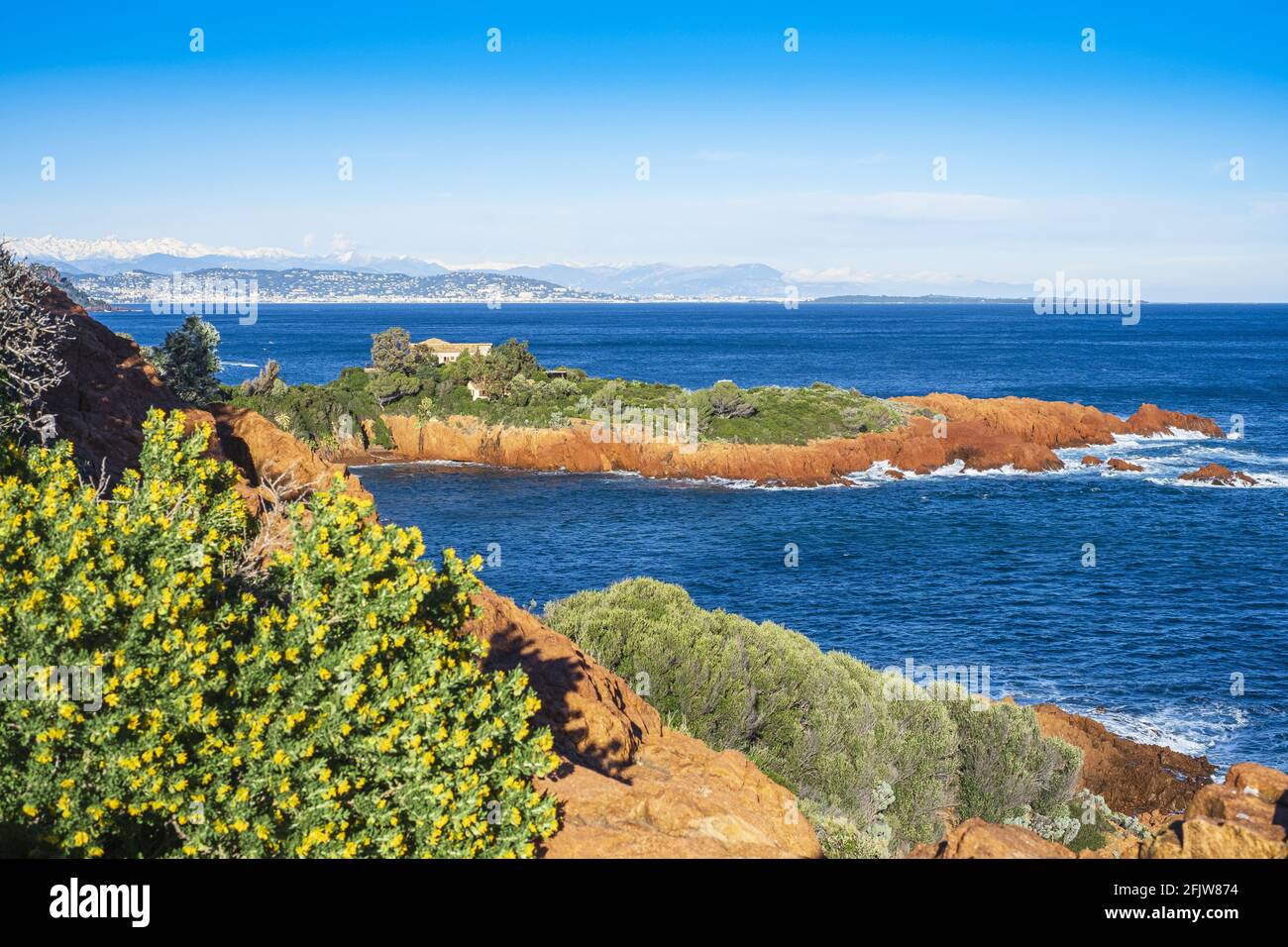 France, Var, Saint-Raphael, Corniche d'Or or Corniche de l'Esterel ...