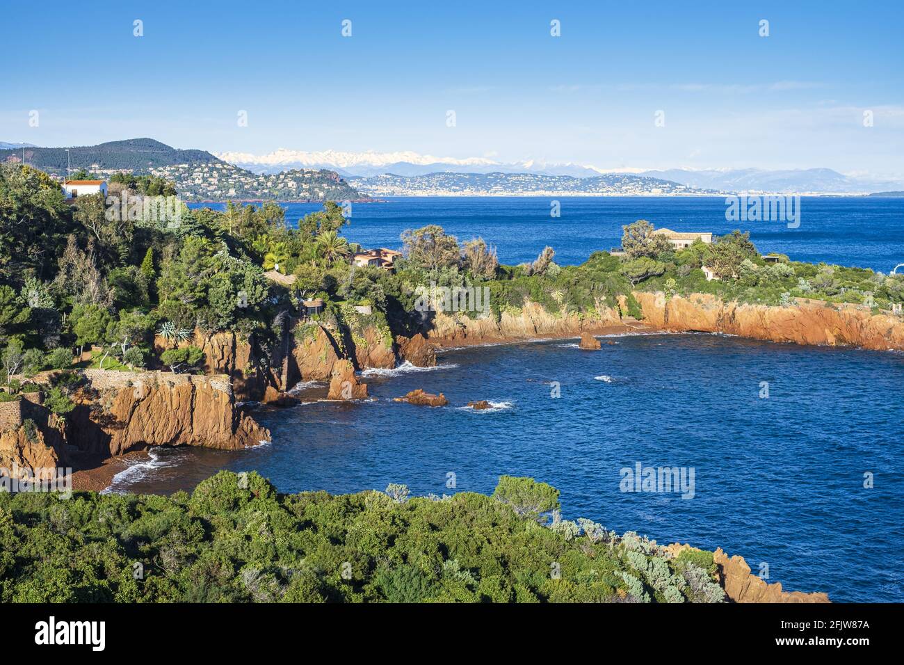 France, Var, Saint-Raphael, Corniche d'Or or Corniche de l'Esterel ...