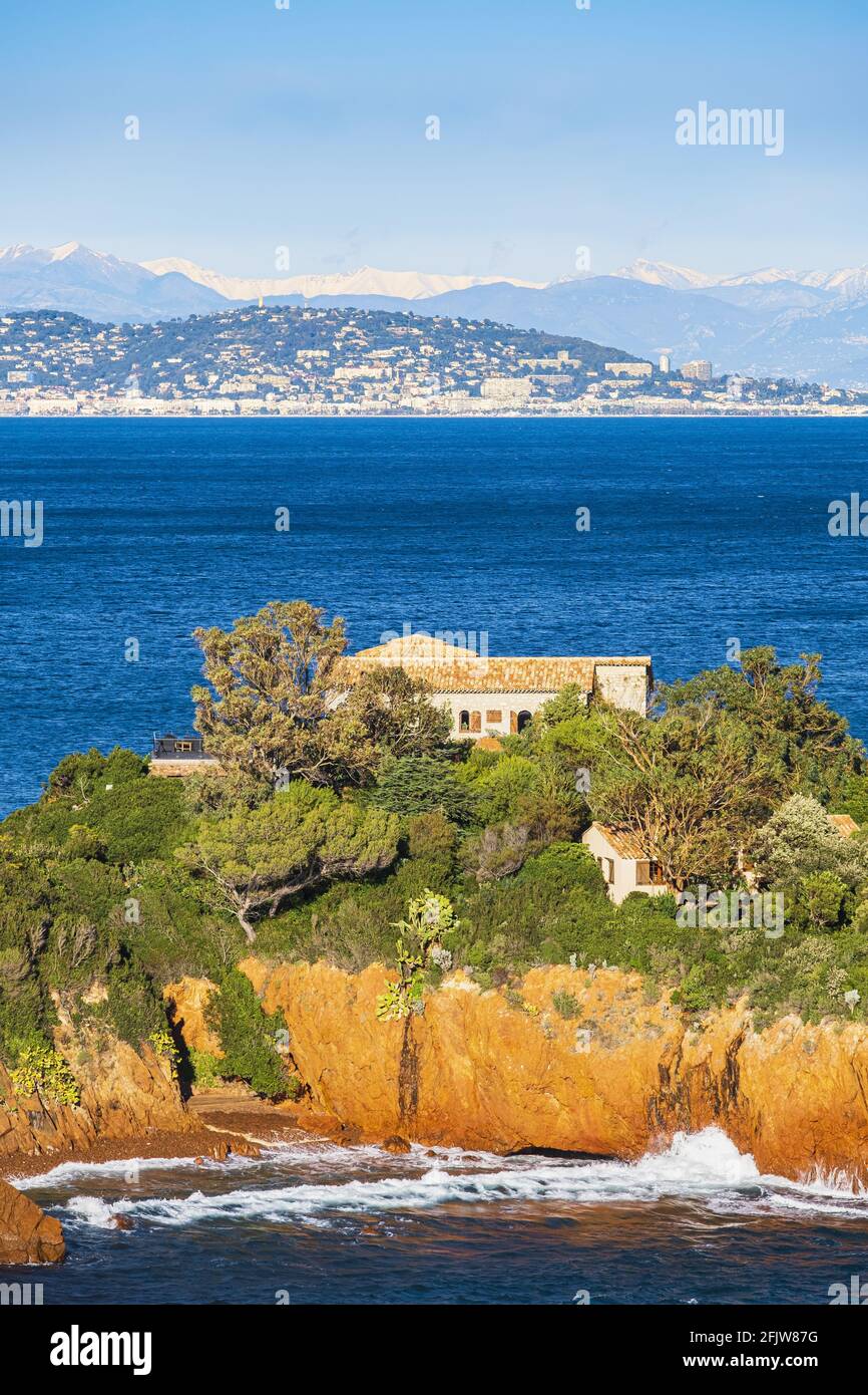 France, Var, Saint-Raphael, Corniche d'Or or Corniche de l'Esterel ...