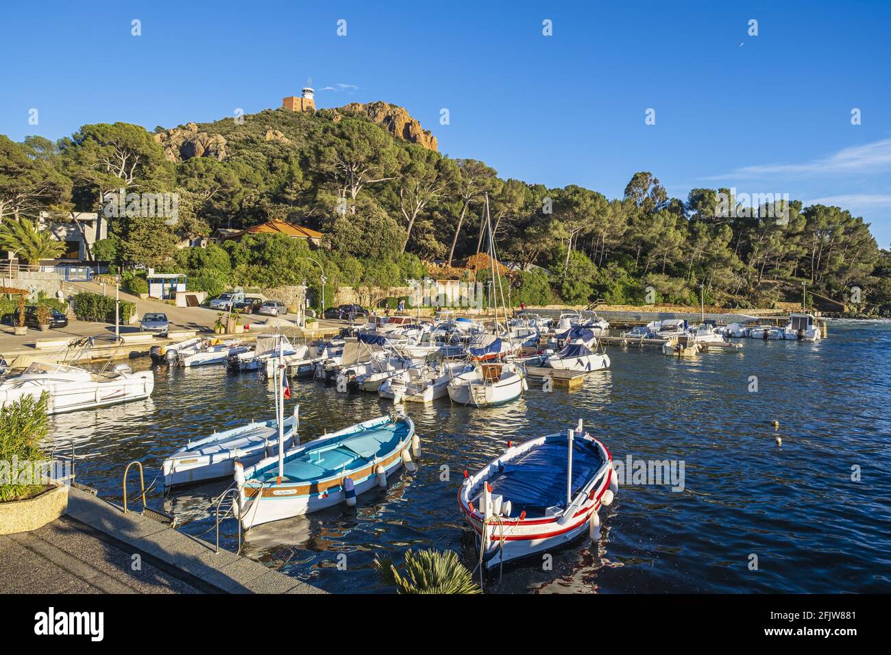 France, Var, Saint-Raphael, Le Dramont, Poussai harbour Stock Photo - Alamy