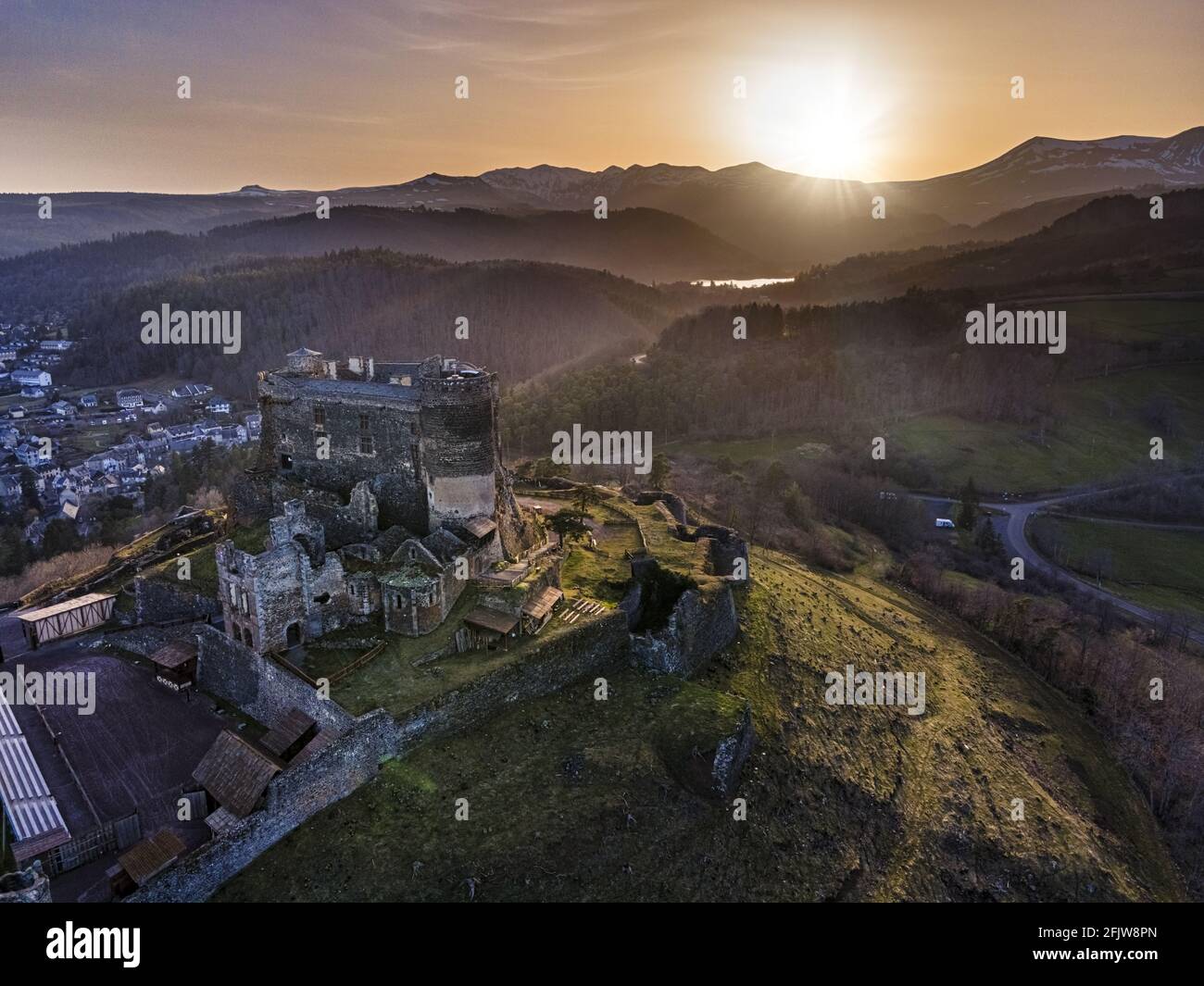 France, Puy de Dome, Murol, Chateau de Murol, Massif du Sancy, Parc ...