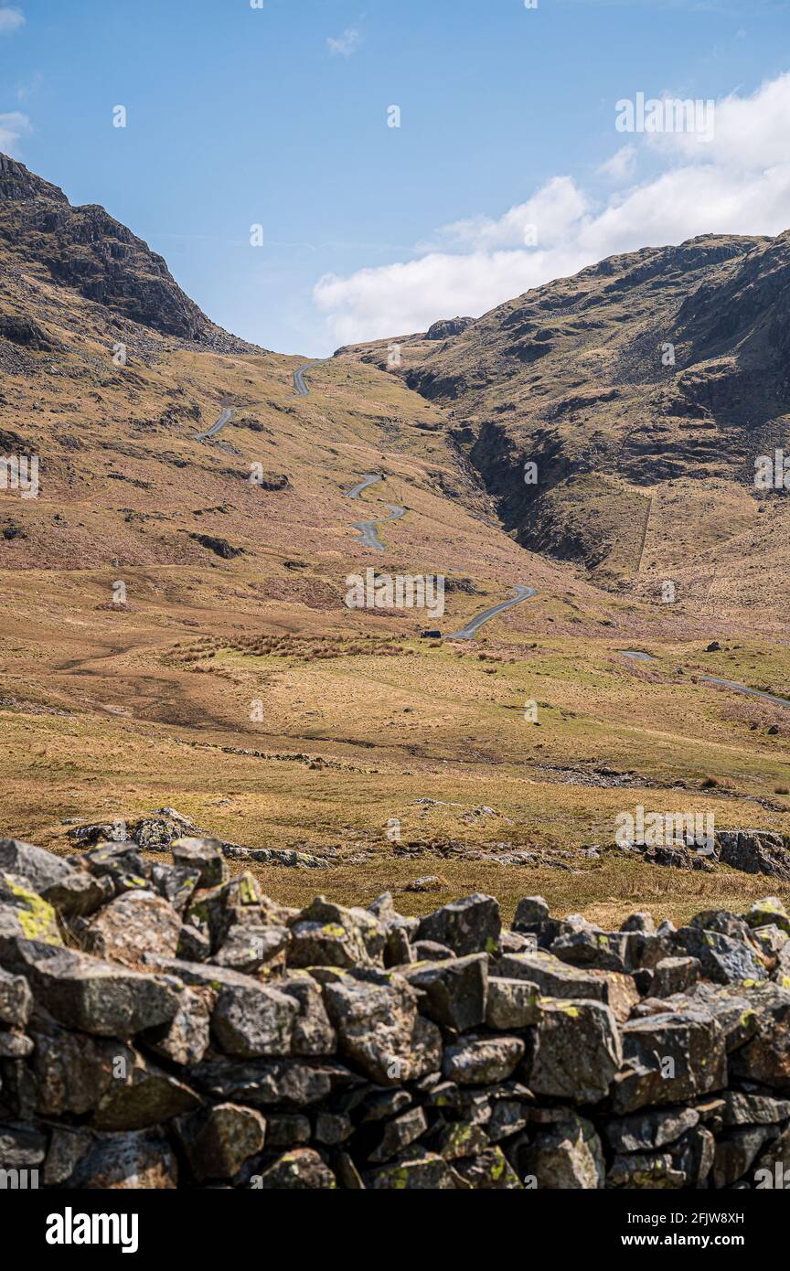 Driving over Hardknott Pass, viewing the Roman Fort and onto Wrynose ...