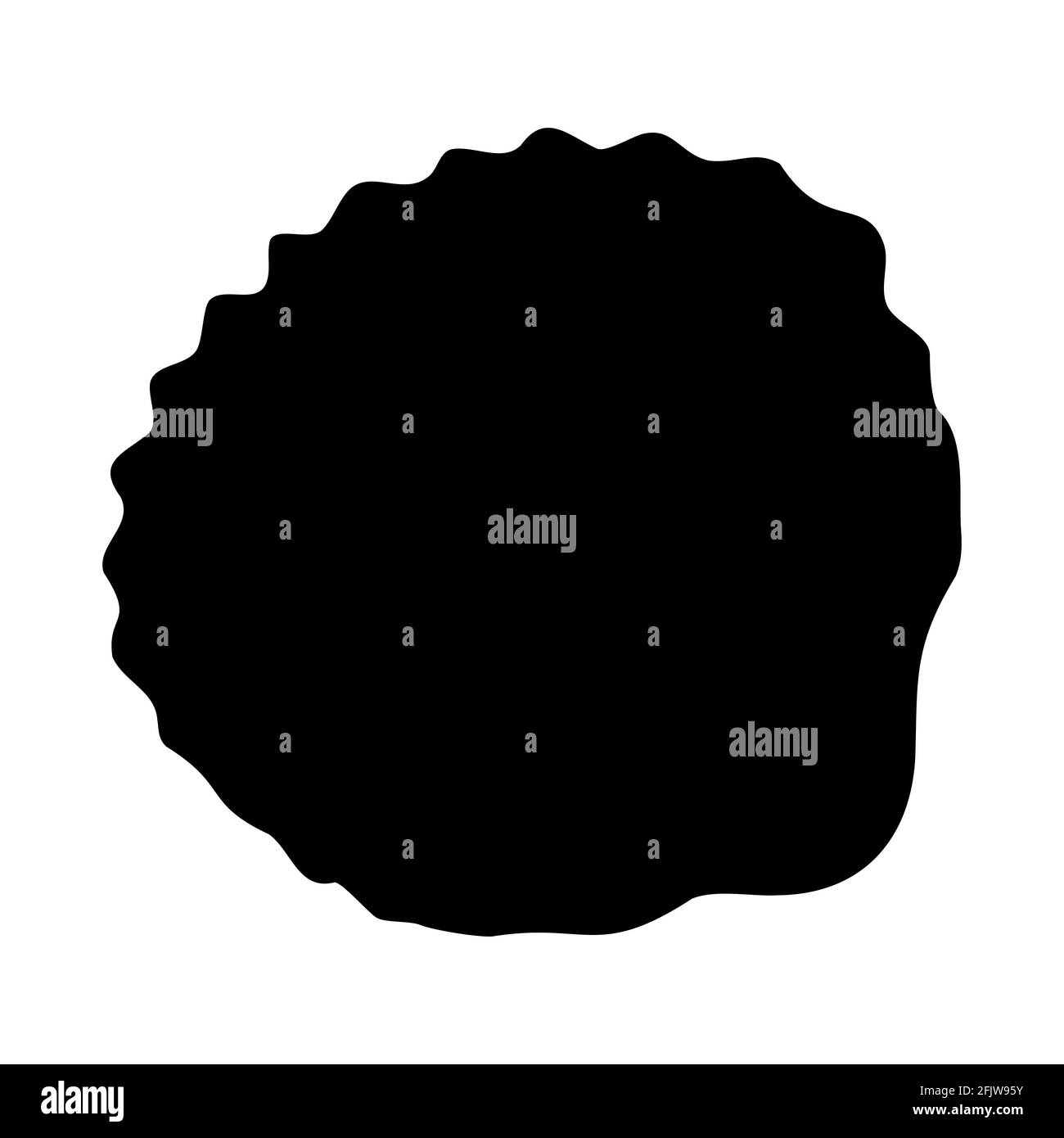 Sea shell isolated black silhouette. Side view. Marine animal. White ...