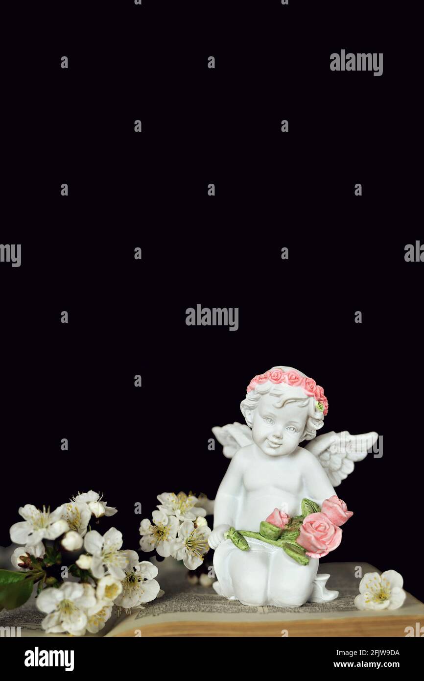 Angel holding book hi-res stock photography and images - Alamy