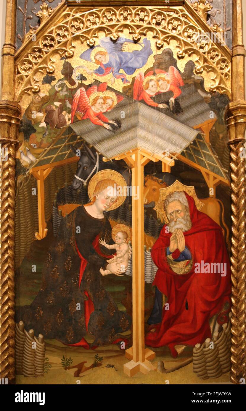 Nativity. Altarpiece of the Virgin. Monastery of Santes Creus. G. Gener ...