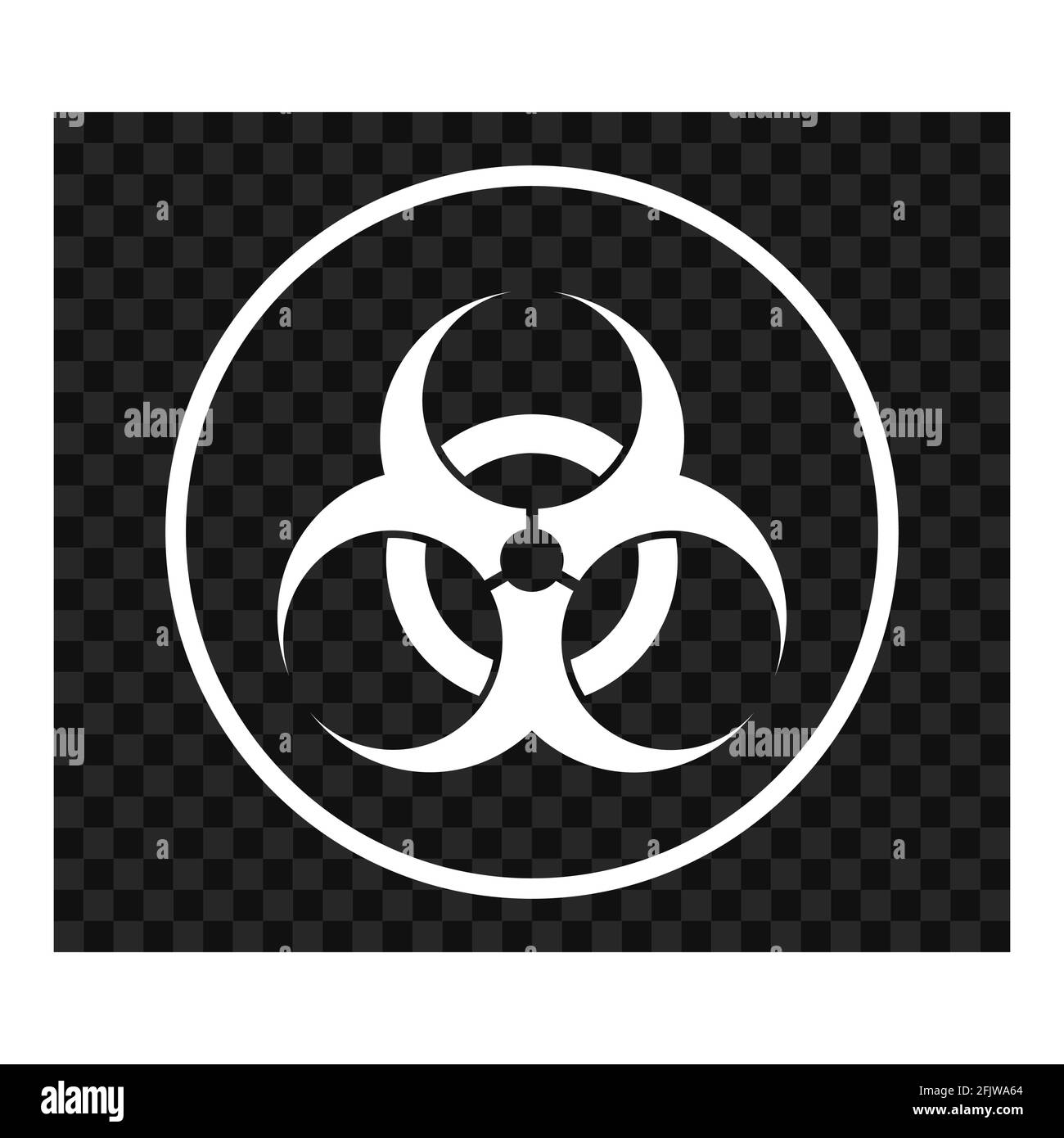White Biohazard Logo Biohazard Symbol Black Stock Illustrations
