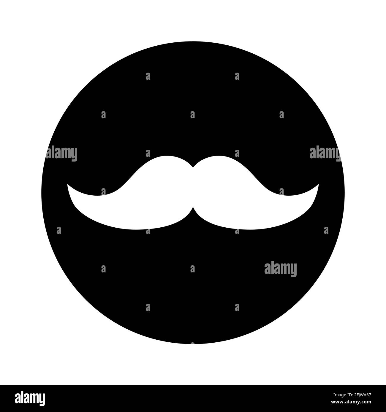 Moustache flat icon symbol. Vector illustration isolated on white ...