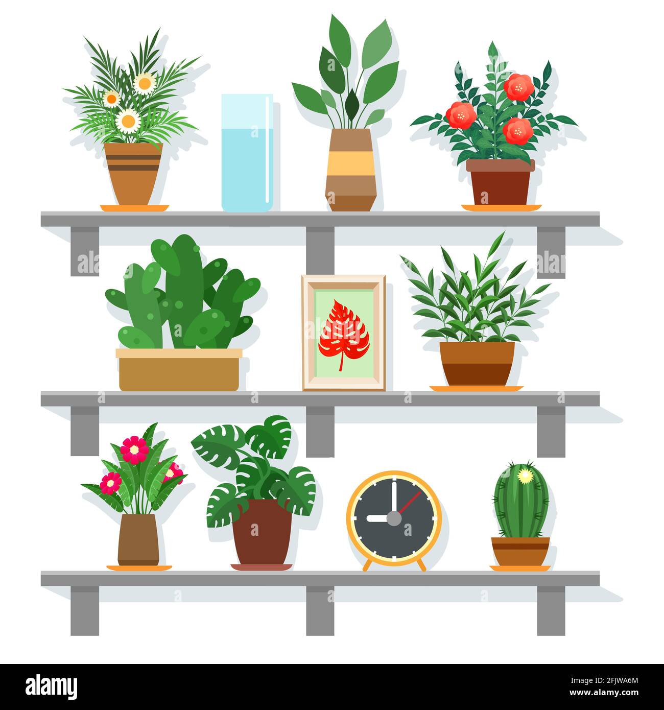 Indoor office plants Stock Vector Image & Art - Alamy