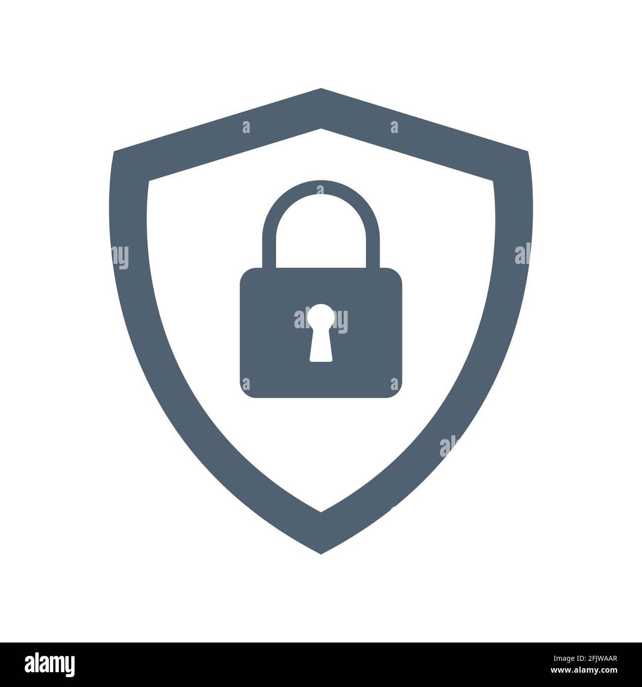 Lock and shield icon, vector illustration, security symbol. Guard safe ...