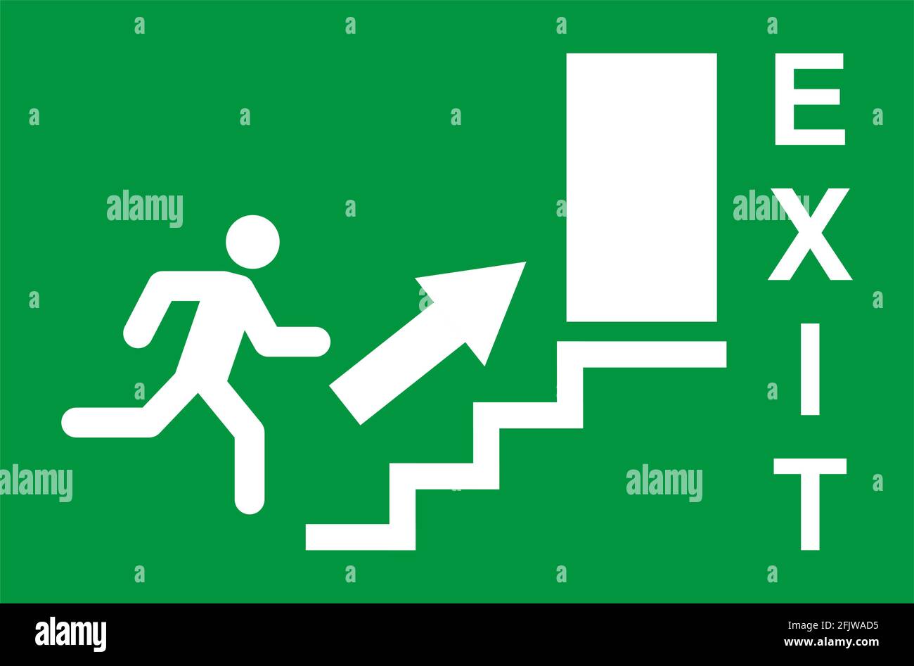 Running man and exit door sign. Vector icon, safety symbol. Escape help ...