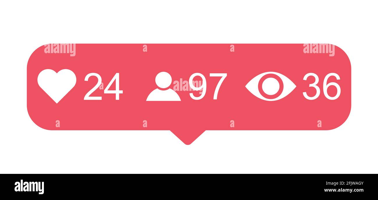 Instagram like notification vector design hi-res stock photography and ...