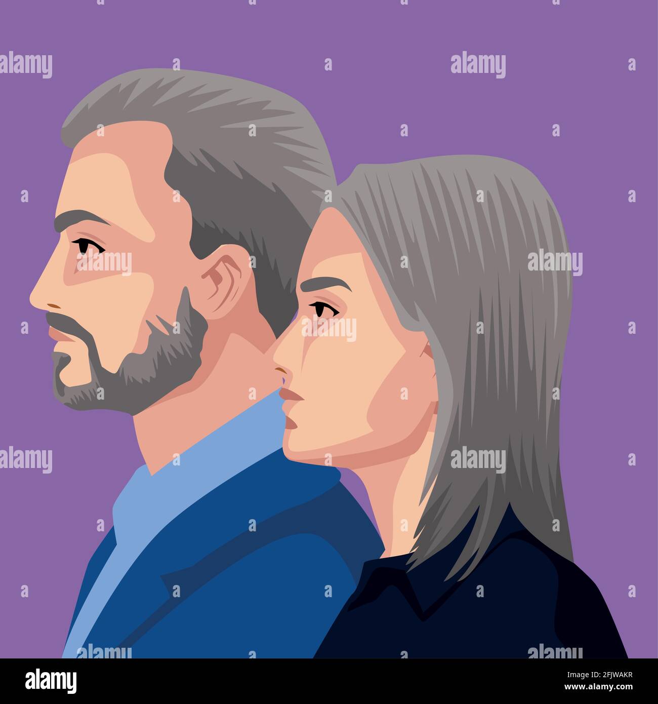 Two leaders Stock Vector Images - Alamy