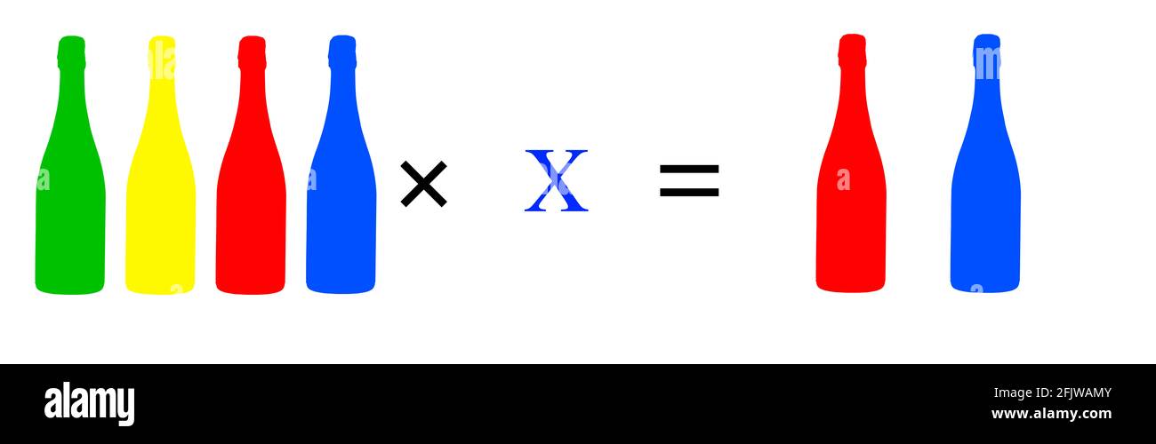 Tricky math equation on the green School blackboard. Handwriting simple ...