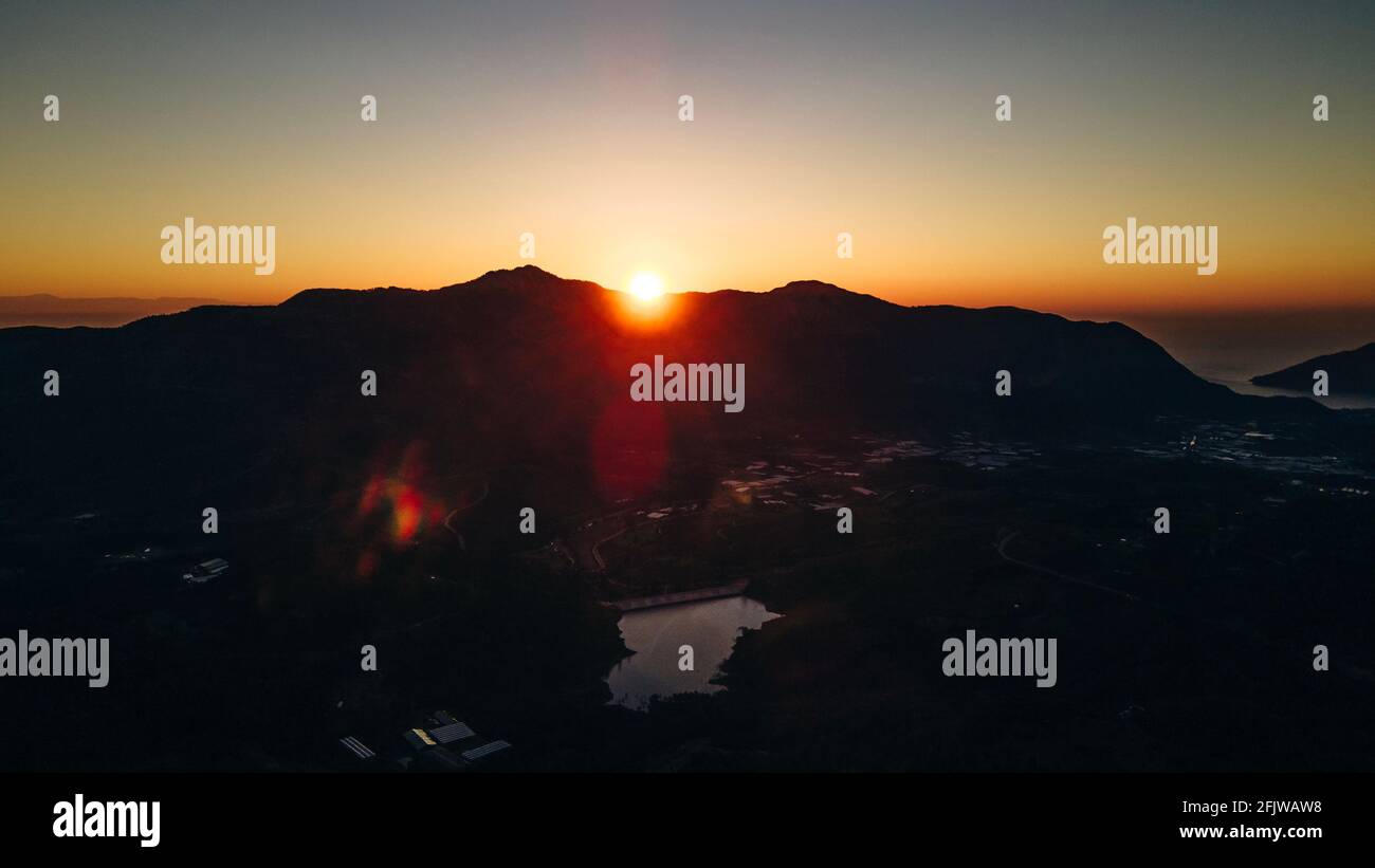 Turkey. aerial view of Mountains near city Belen and olympos. High ...