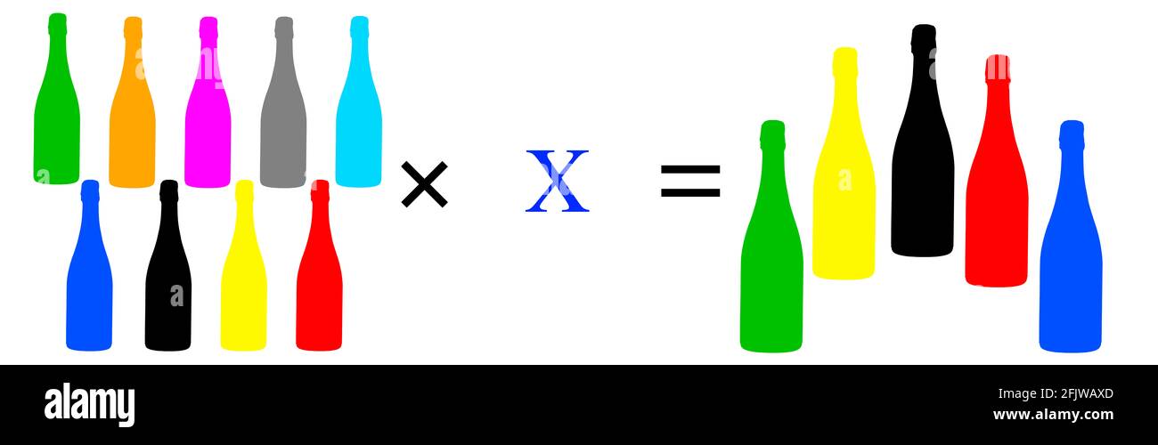 Tricky math equation on the green School blackboard. Handwriting simple ...