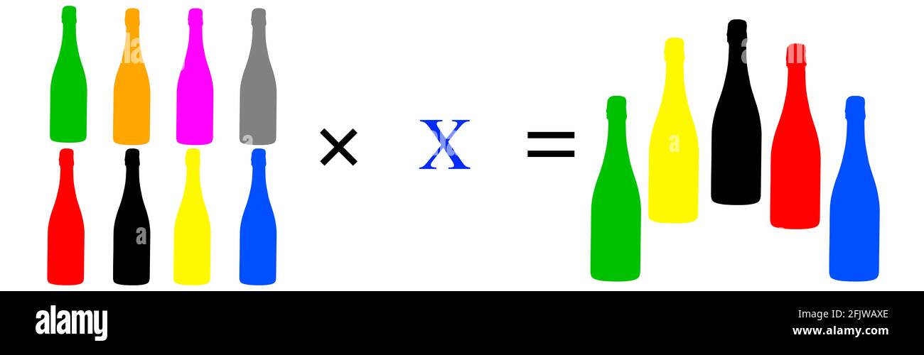 Tricky math equation on the green School blackboard. Handwriting simple ...