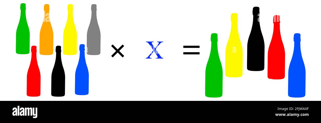 Tricky math equation on the green School blackboard. Handwriting simple ...