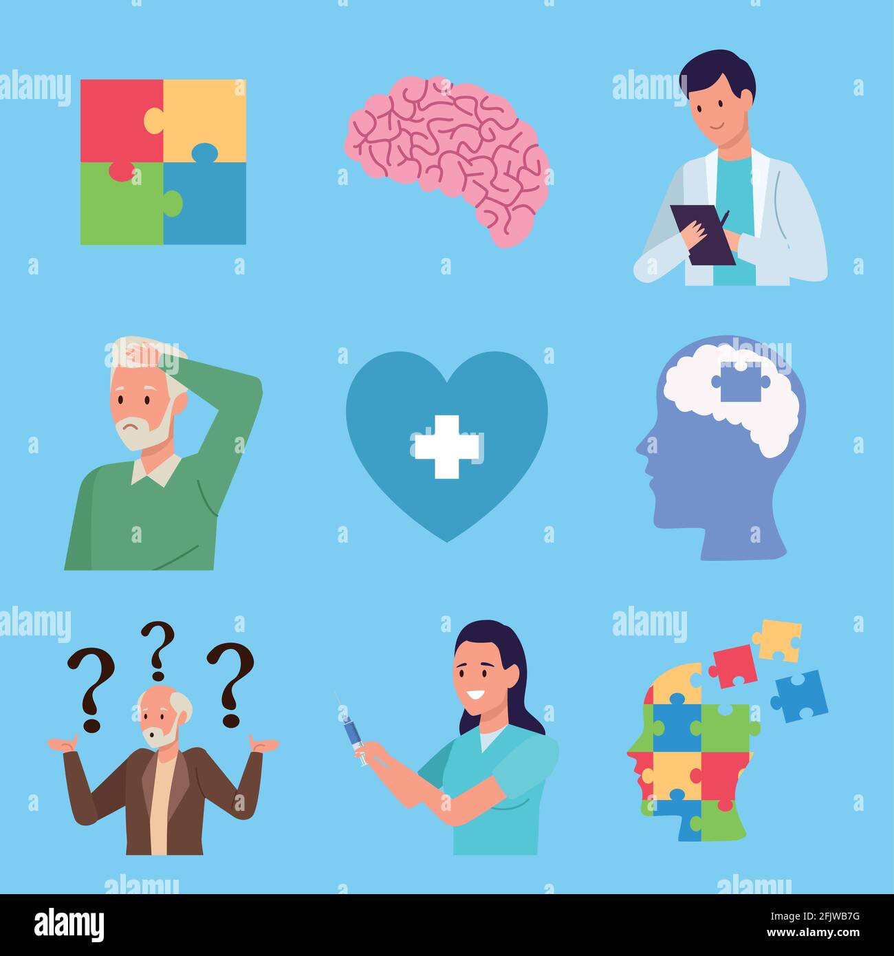 Alzheimers disease awareness dementia Stock Vector Images - Alamy