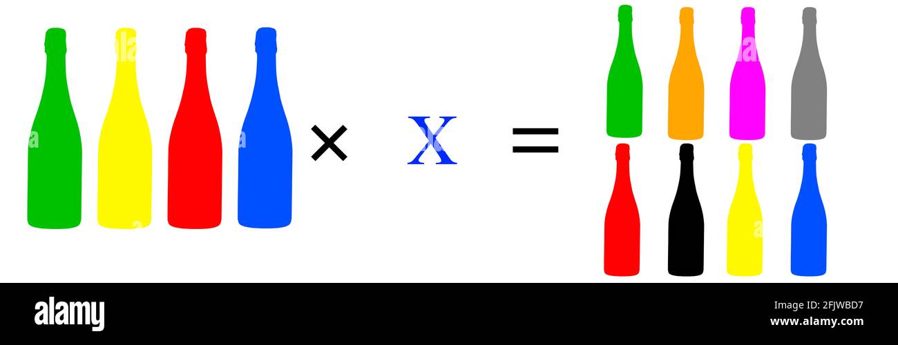 Tricky math equation on the green School blackboard. Handwriting simple ...