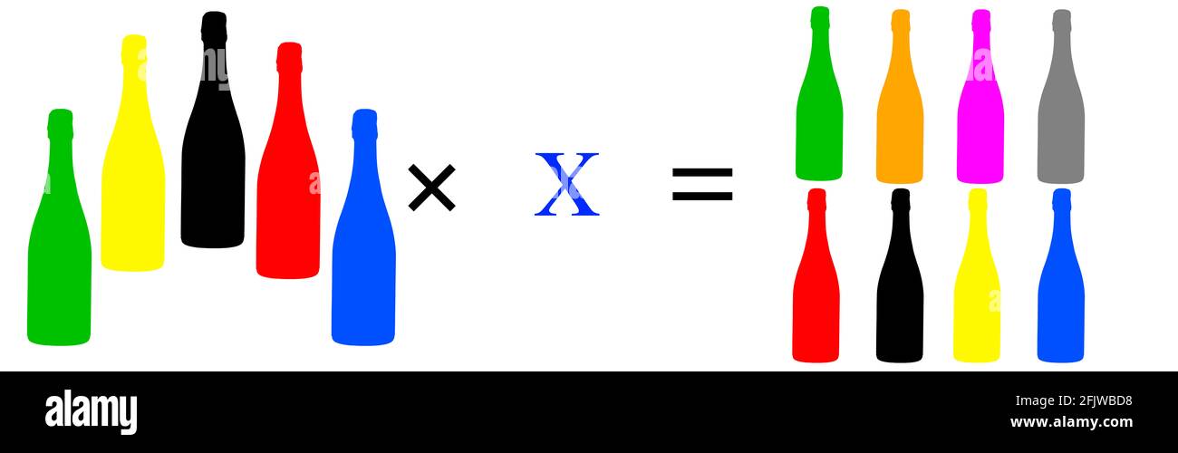 Tricky math equation on the green School blackboard. Handwriting simple ...