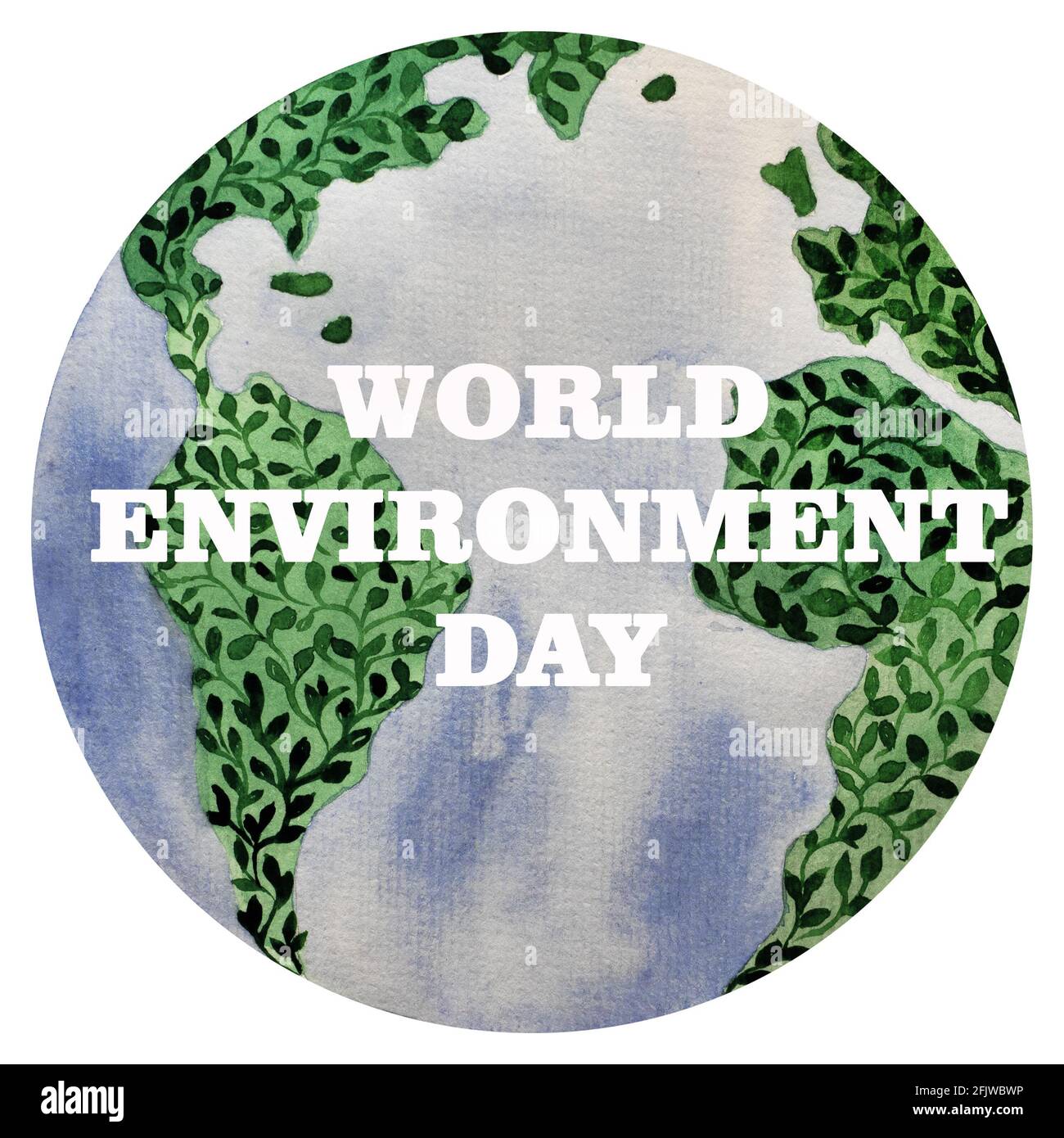 World Environment Day. Beautiful greeting card. Isolated background ...