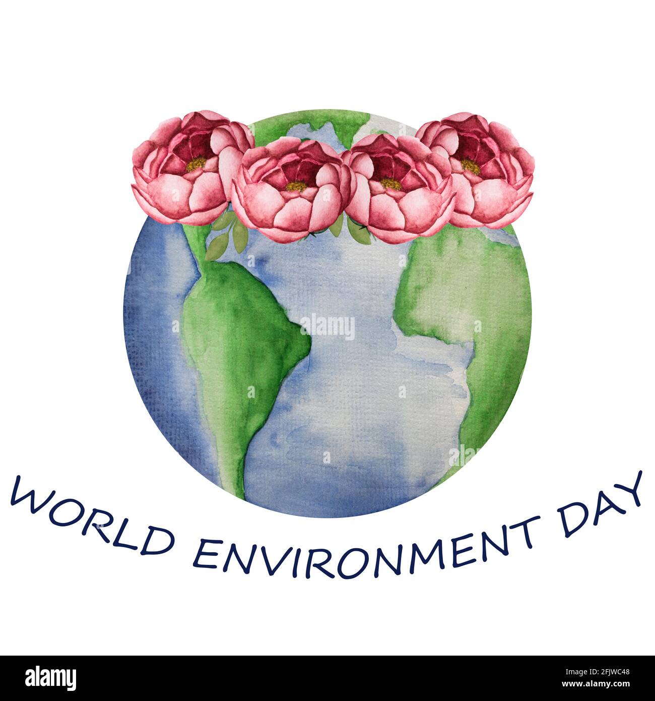World Environment Day. Beautiful greeting card. Isolated background ...