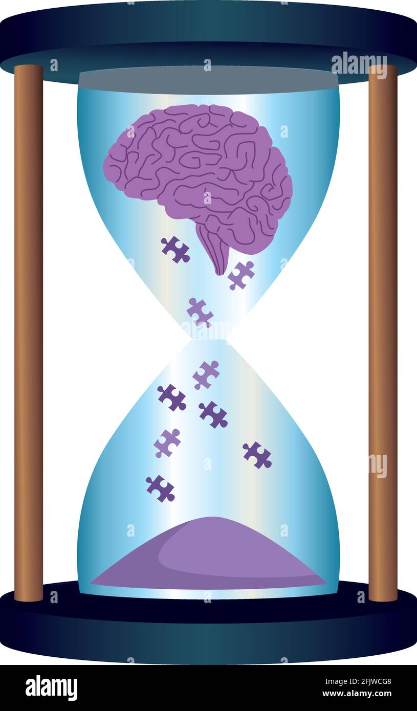hourglass with puzzle Stock Vector Image & Art - Alamy