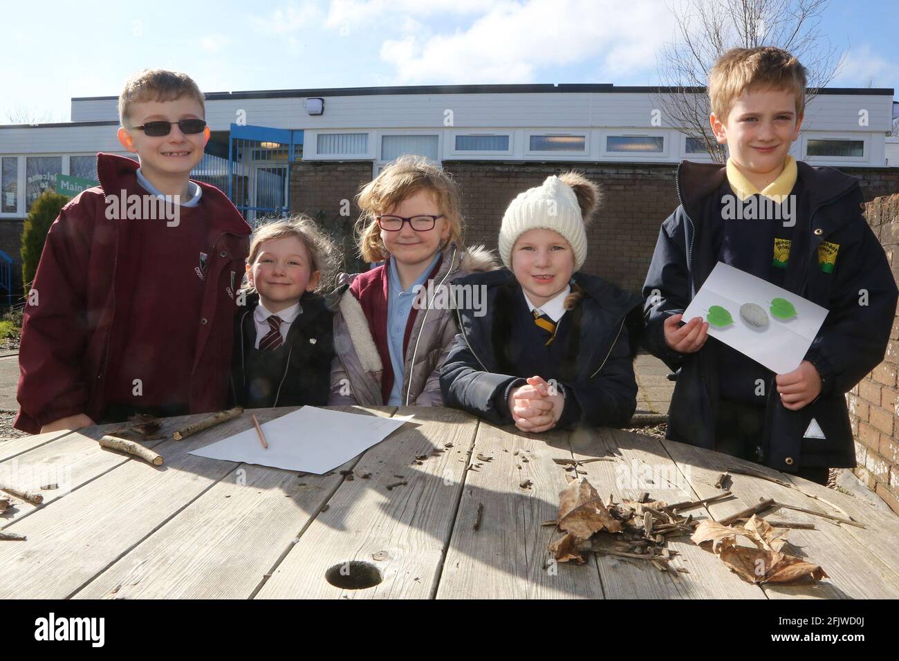 Minishant Primary school combined with pupils at Crosshill Primary on a ...