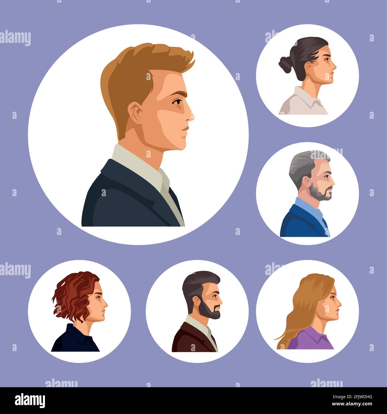 Business persons six workers hi-res stock photography and images - Alamy