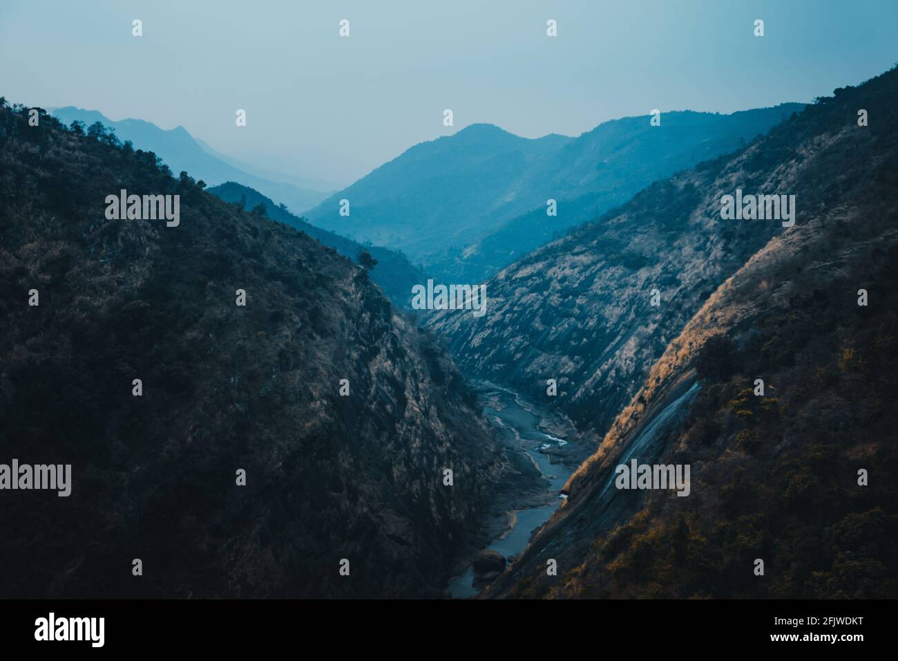 Picturesque landscape of the Duduma waterfalls in India on a sunny day ...
