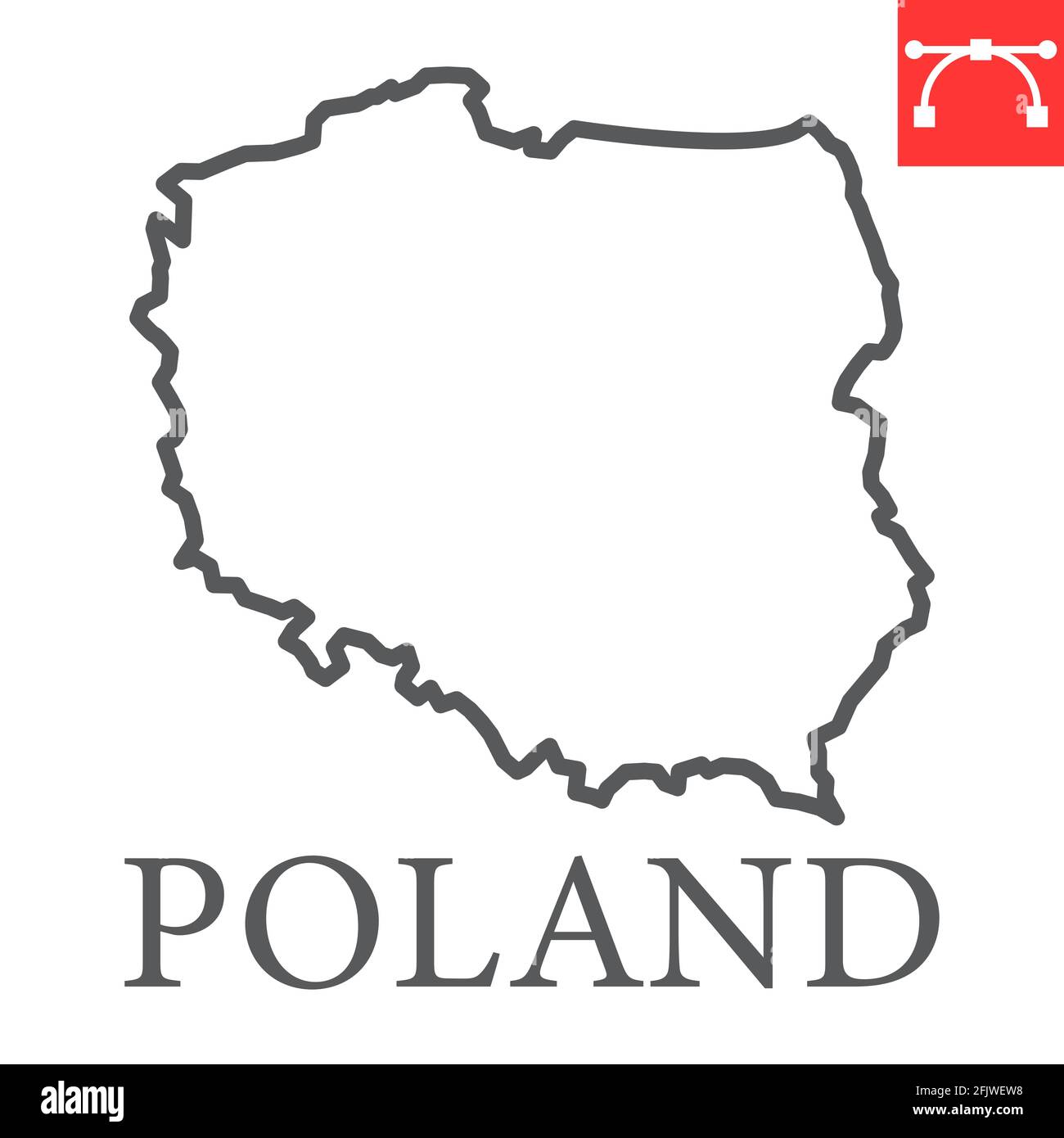 Map of Poland line icon Stock Vector Image & Art - Alamy