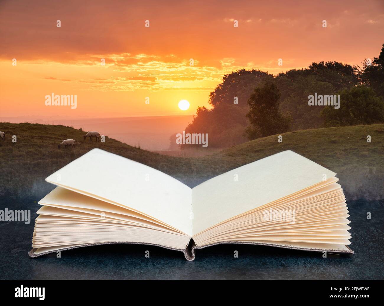 Beautiful Summer sunrise landscape of Neolithic standing stones in ...