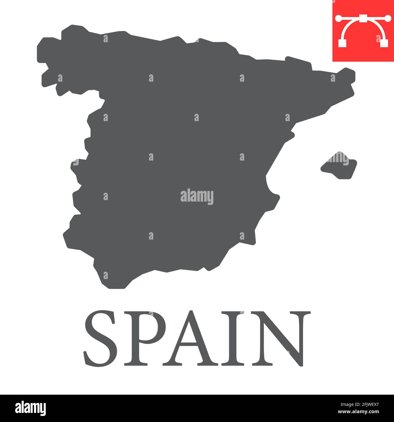 Map of Spain glyph icon Stock Vector Image & Art - Alamy