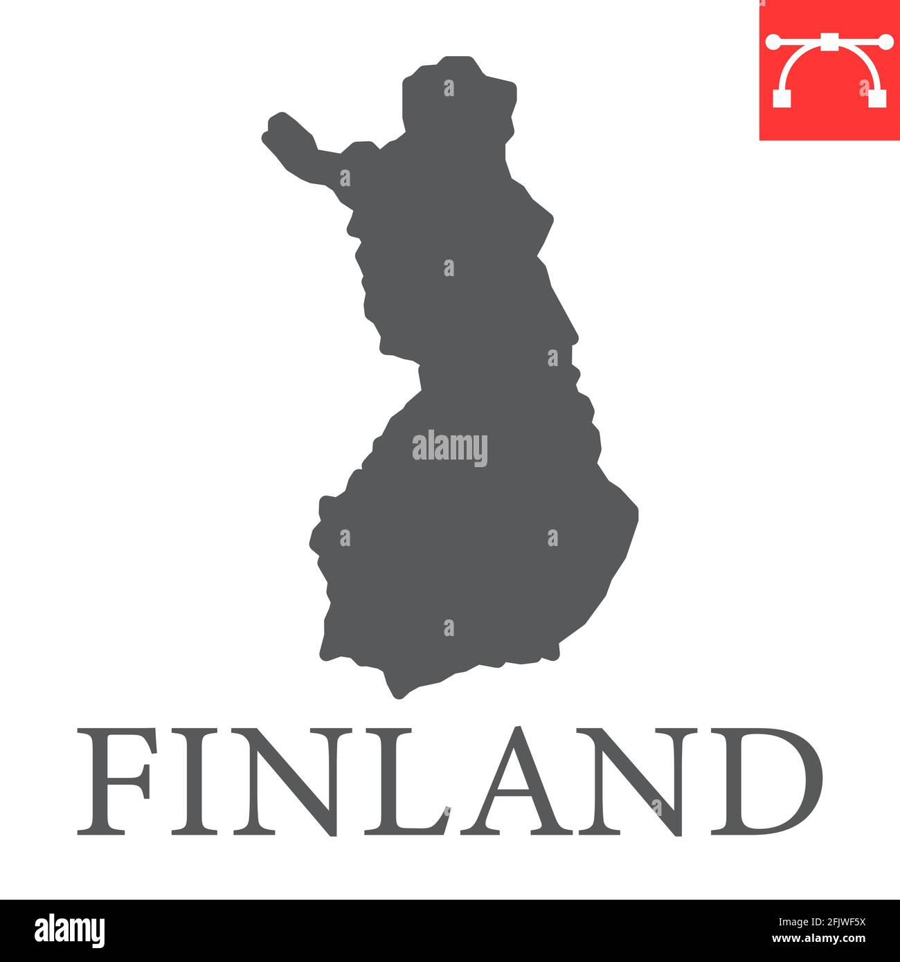 Finland country icon map logo hi-res stock photography and images - Alamy