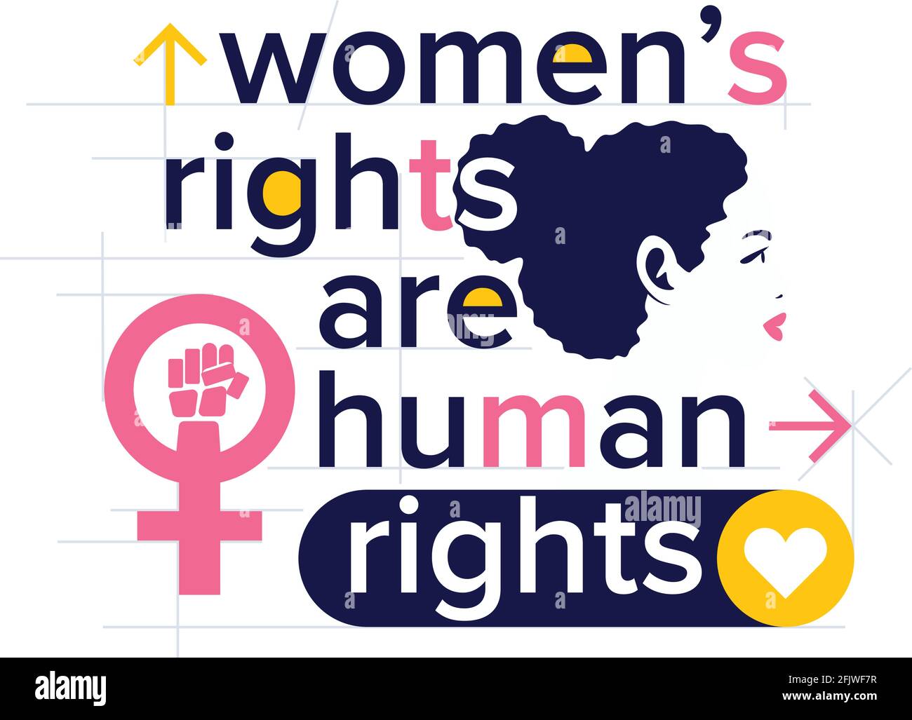 Women rights are human rights lettering Stock Vector Image & Art - Alamy