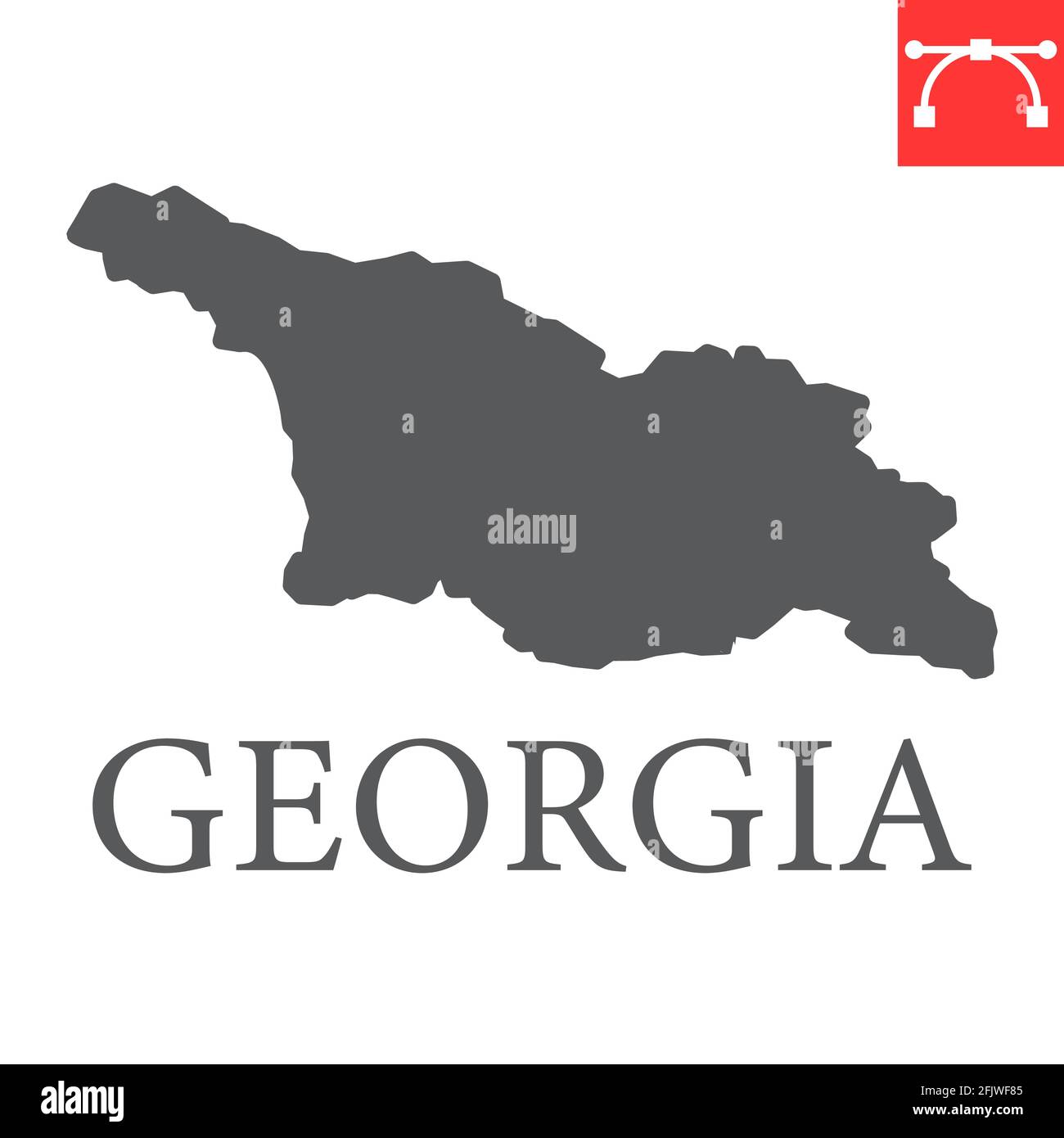 Country georgia map hi-res stock photography and images - Alamy