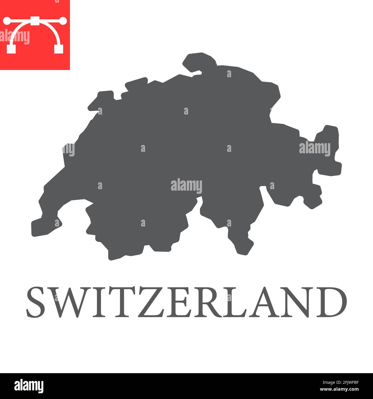 Switzerland map hi-res stock photography and images - Alamy