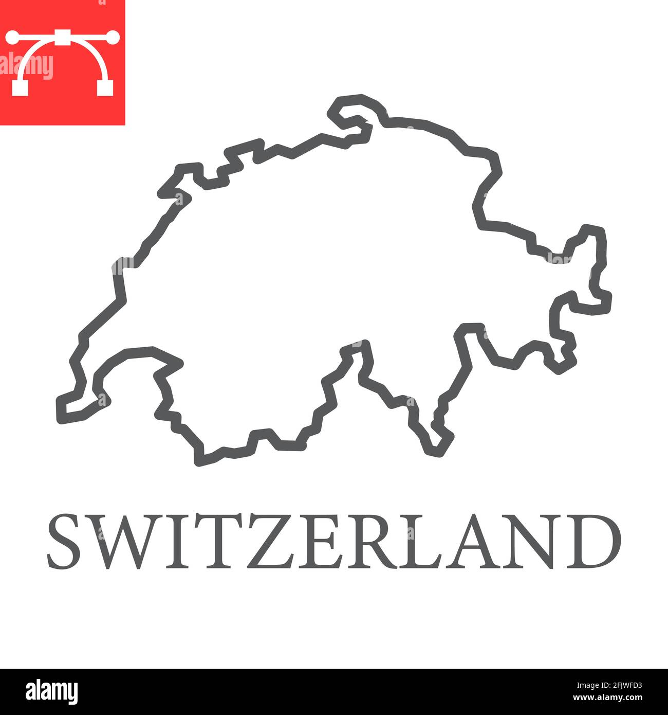 Map of Switzerland line icon Stock Vector Image & Art - Alamy