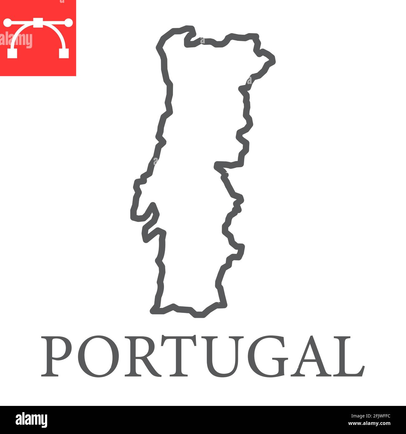 Map of Portugal line icon Stock Vector Image & Art - Alamy