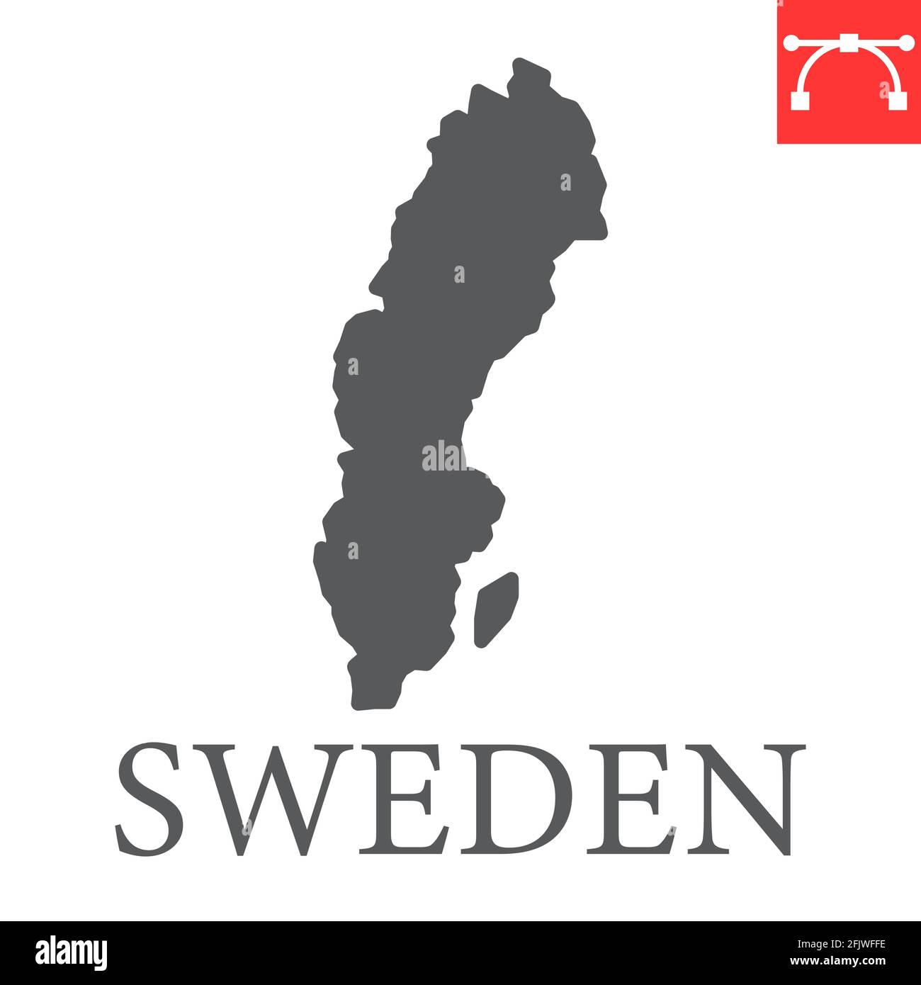 Map of Sweden glyph icon Stock Vector Image & Art - Alamy
