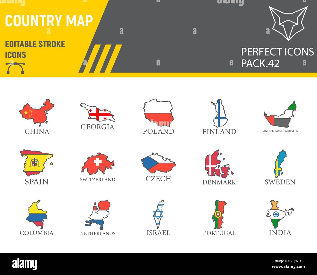 Finland country icon map logo hi-res stock photography and images - Alamy