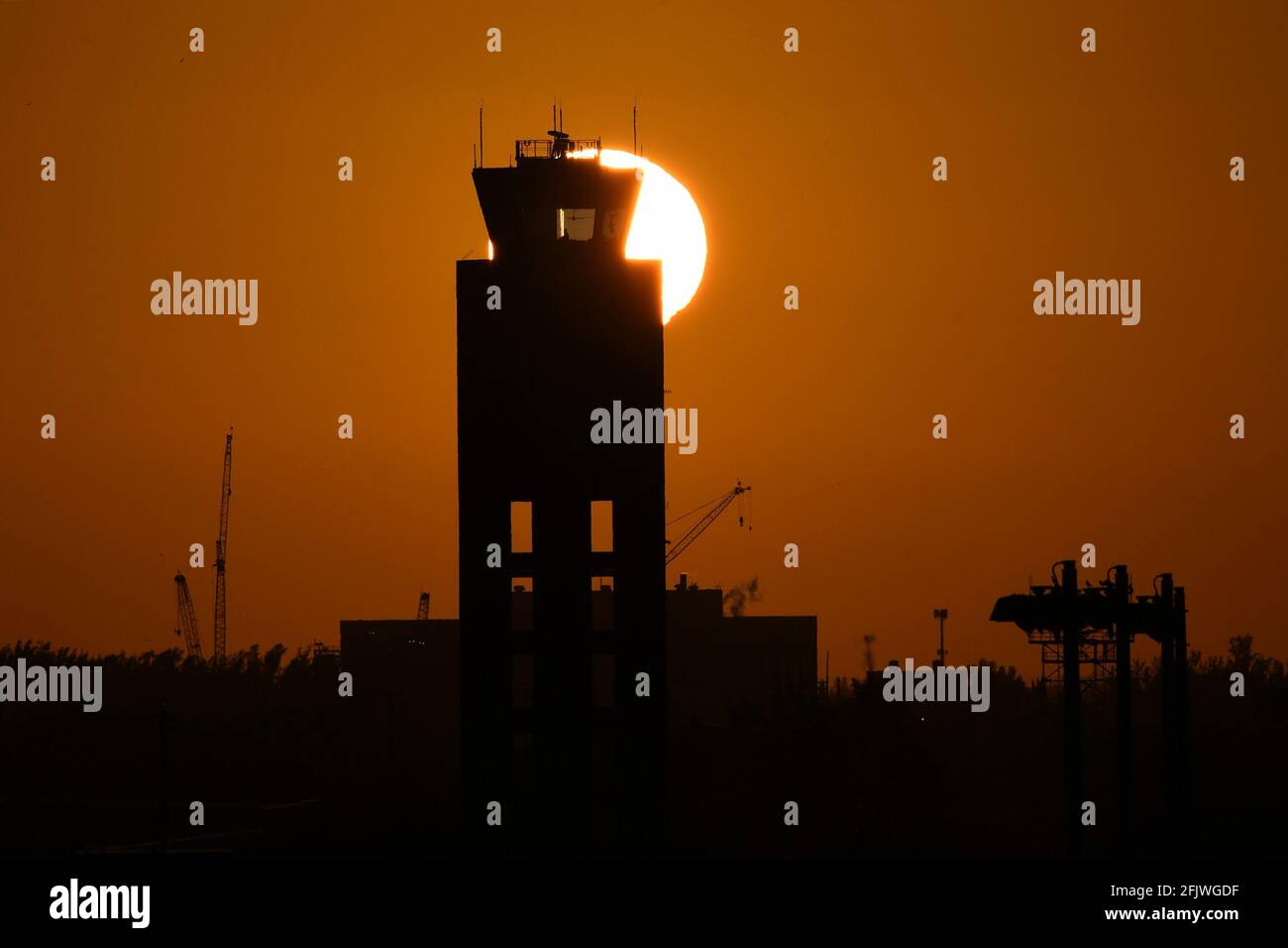 Miami - FL - 20210316 A general view of the Air Traffic Control Tower ...